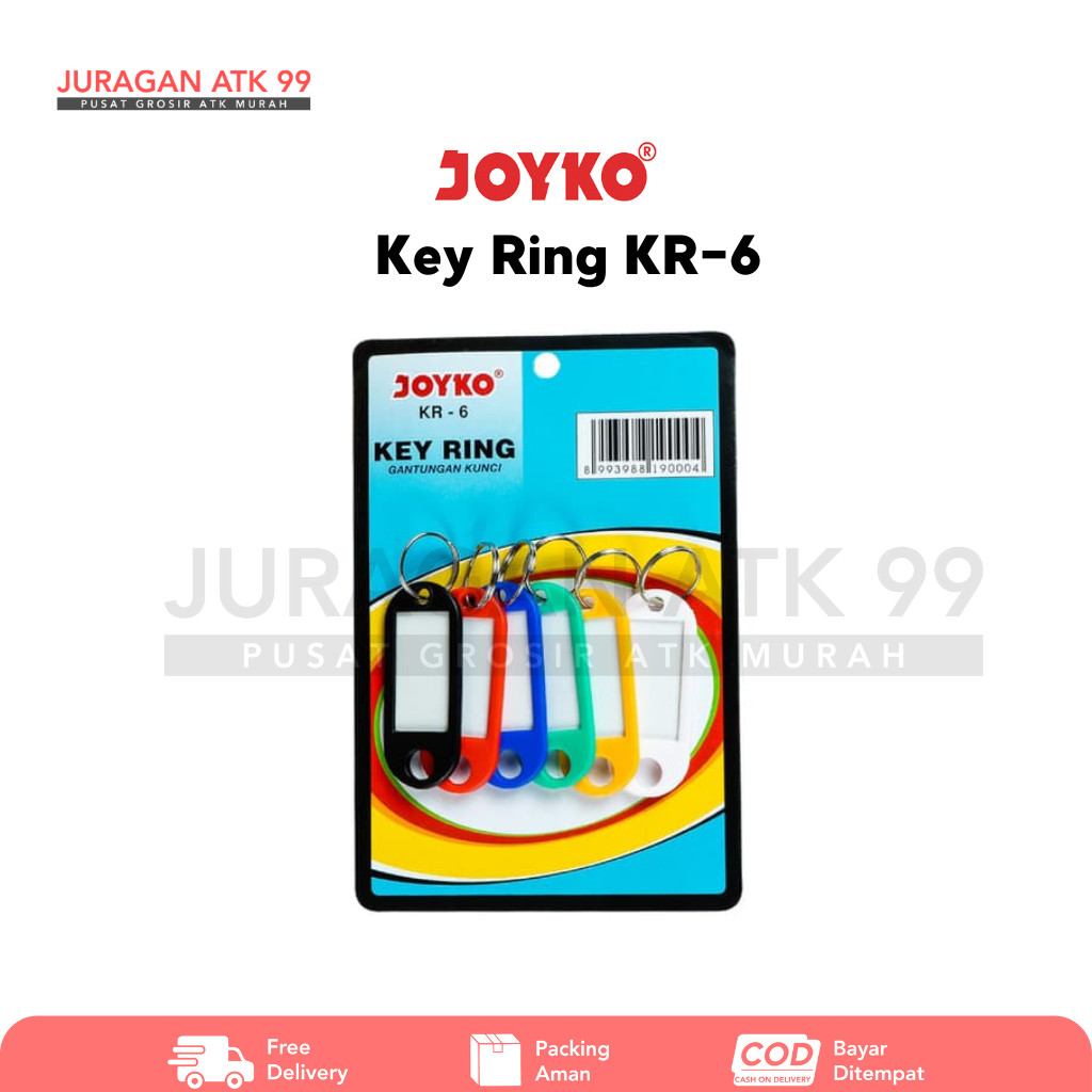 Jual Key Ring Joyko Gantungan Kunci Joyko Isi 6Pcs KR - 6 | Shopee ...