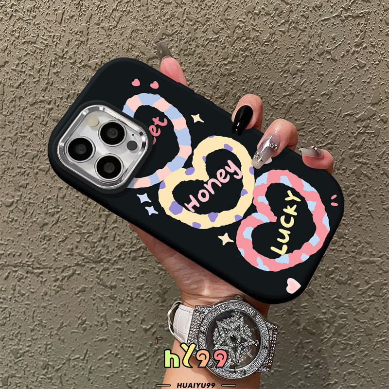 Jual Luxury Elektroplat Plating Bingkai Lens Graffiti Beruntung Sayang ...