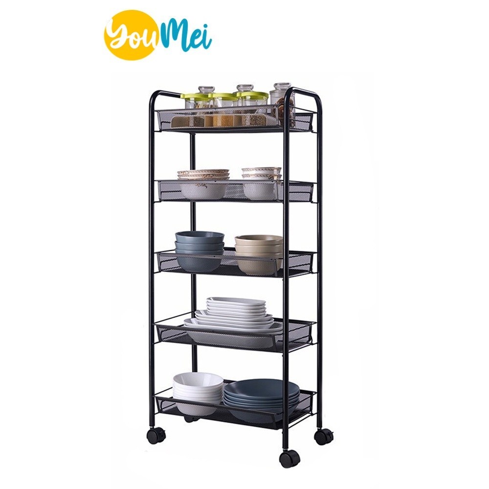 Jual Rak Roda 3 4 5 Susun / Rak Penyimpanan Beroda Serbaguna / Rak ...