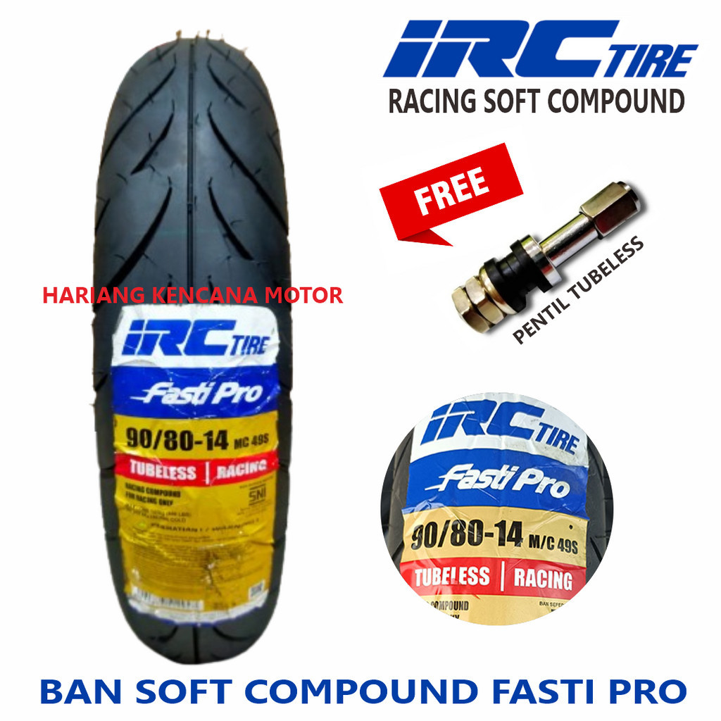 Jual IRC 90/80-14 Fasti Pro Soft Compound Racing Ban Luar Motor Scooter ...