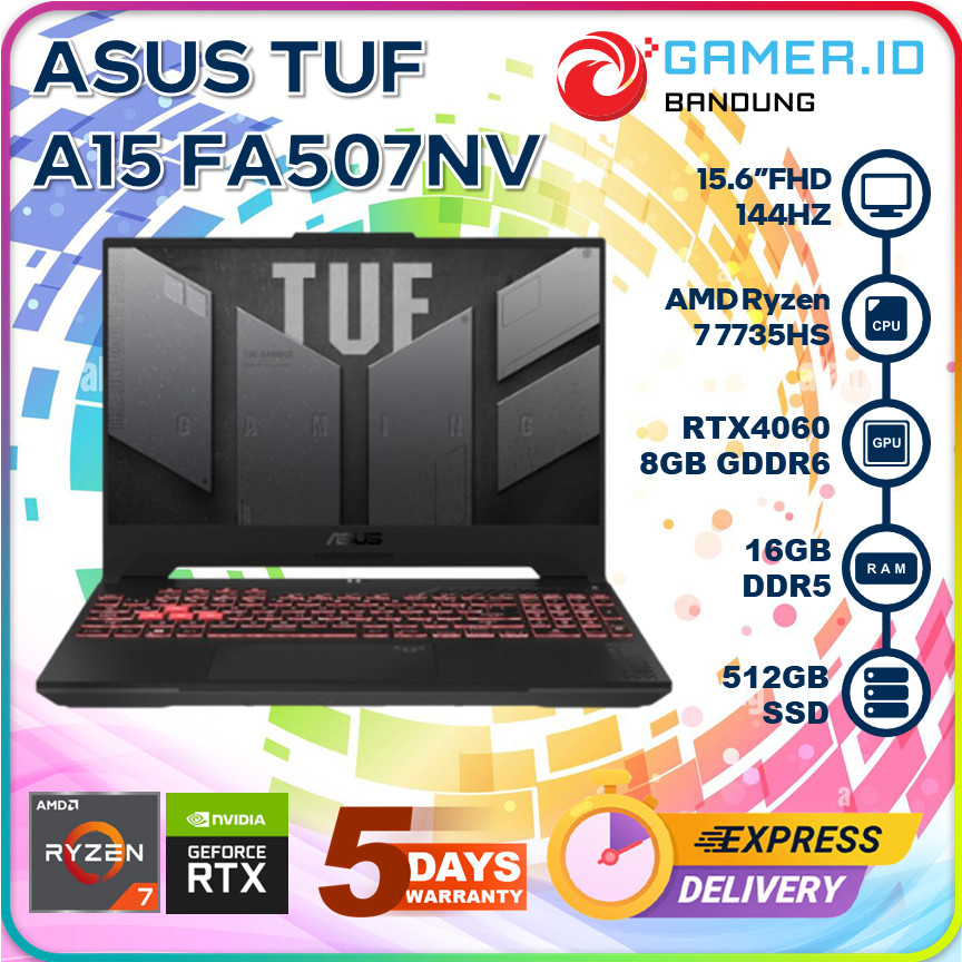 Jual ASUS TUF A15 FA507NV RYZEN 7 7735HS RTX4060 16GB 512GB 15.6FHD ...