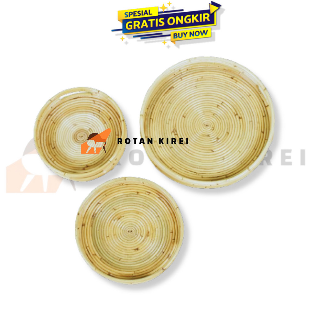Jual Nampan Rotan Alami / Tray Handmade Handel Rotan Alami Aaesthetic ...