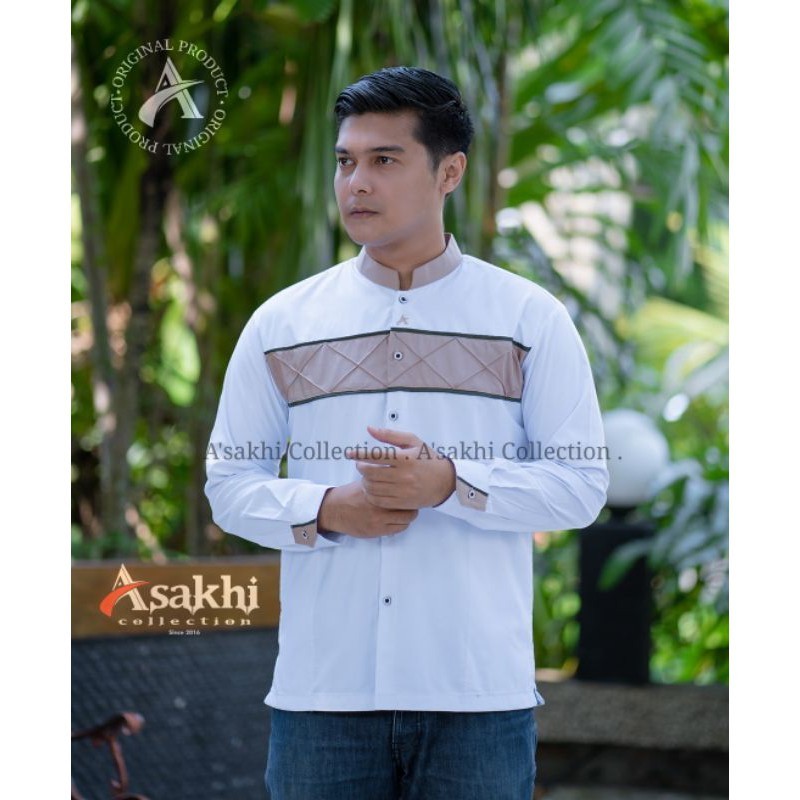 Jual Ruko - Baju Koko Rajut Pria Lengan Panjang Motif Rajut Putih ...