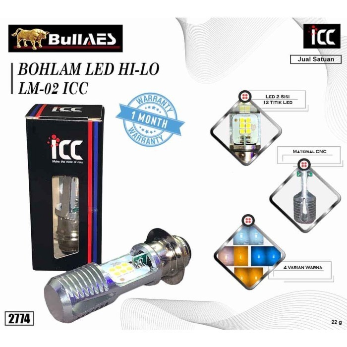 Jual Lampu Led H6 12 titik Led 2 Sisi Merk ICC I LM02 | Shopee Indonesia