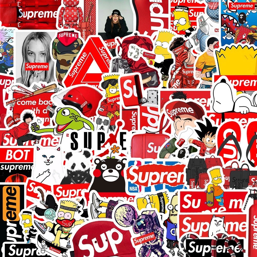 Jual PROMO25 Pcs Stiker Desain Supreme sticker decorate laptop notebook waterproof sticker hello ...