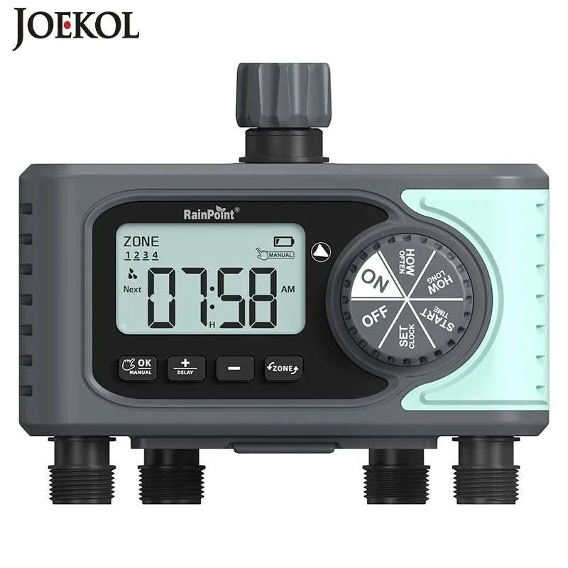 Jual 4 Zones Water Timer, Garden Hose Timer With Rain Delay, Manual ...