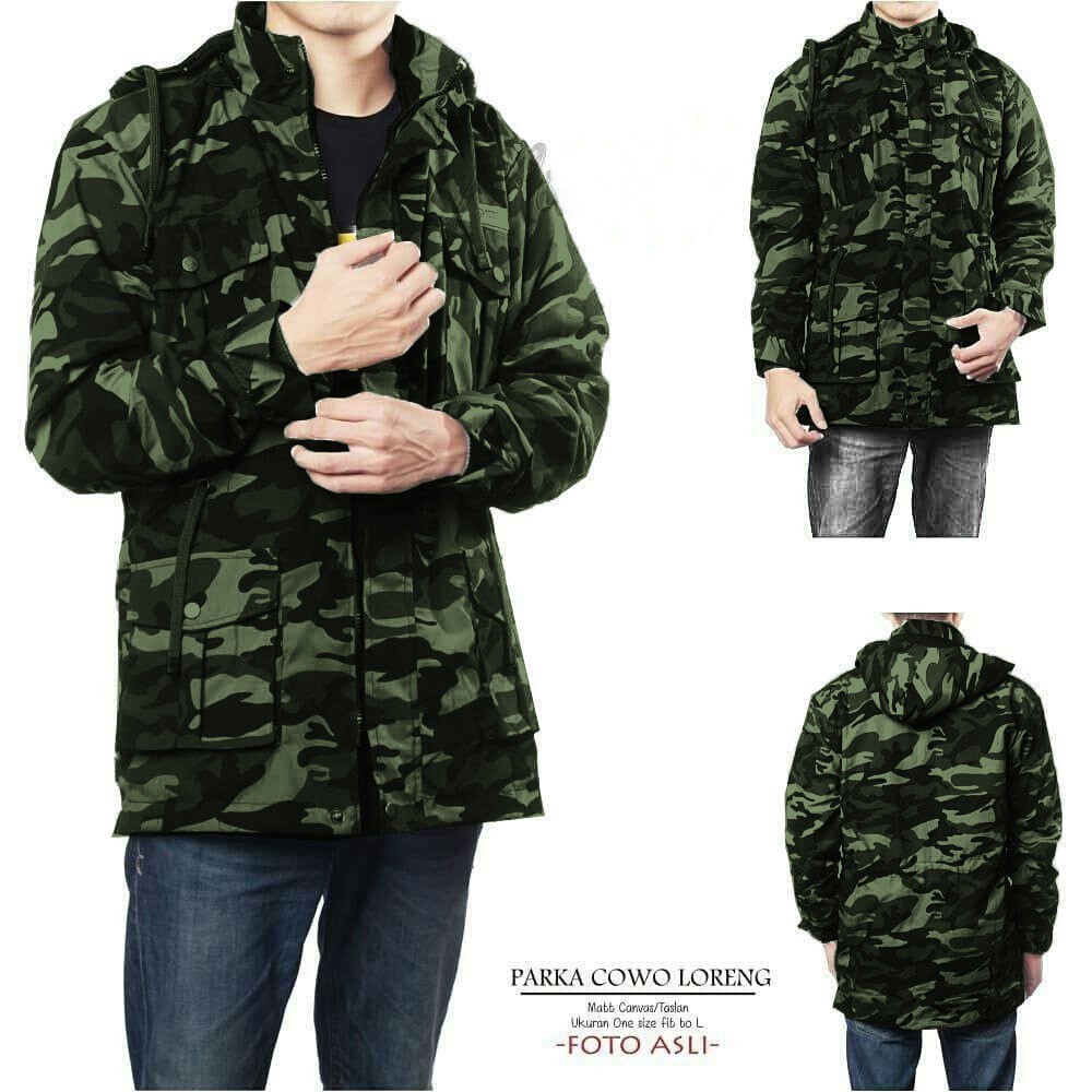 Jual PARKA LORENG / 3 = 95 RB / MOTIF ARMY / TENTARA / CAMO / SEMI ...