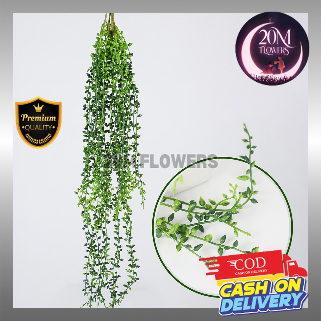 Jual 1PCS DAUN RAMBAT JUNTAI MELINJO ARTIFICIAL POT BUNGA PREMIUM ...