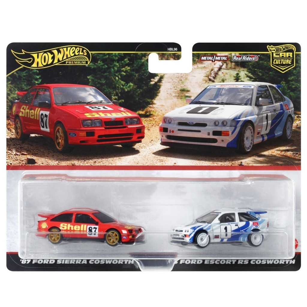 Jual Hot Wheels Premium Two Pack Ford Sierra Shell Ford Escort Cosworth ...