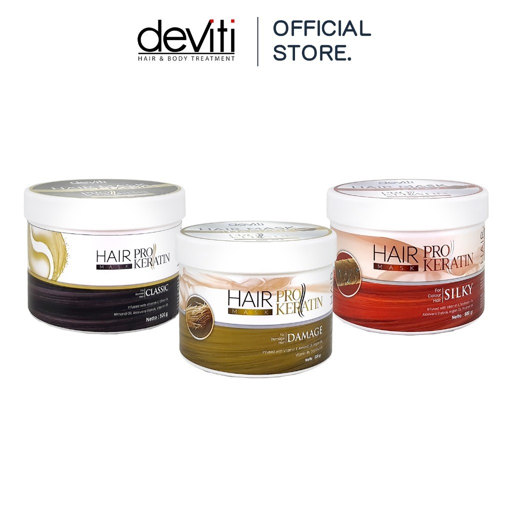 Jual deviti Hair Mask Pro Keratin 500 Gram Masker Rambut Hair Treatment ...