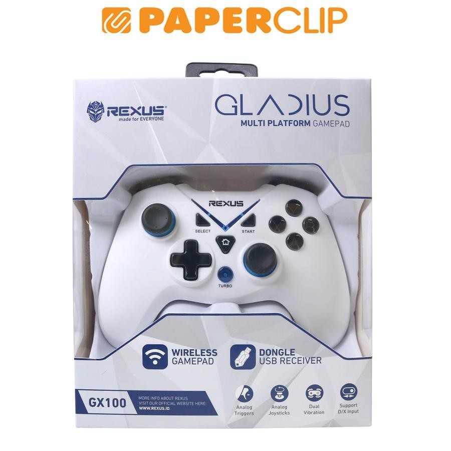 Jual GAMEPAD WIRELESS REXUS GLADIUS GX100 WHITE | Shopee Indonesia
