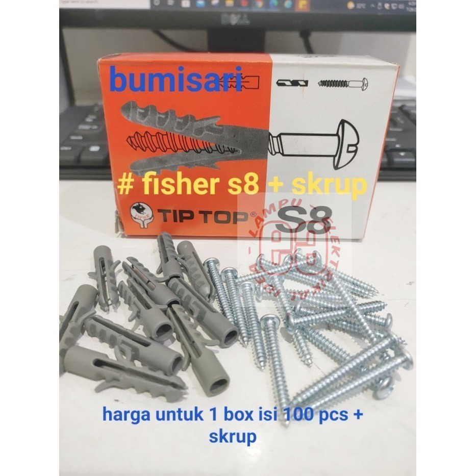 Jual Viser S8 + Skrup warna abu-abu per pack isi 100 buah | Shopee Indonesia