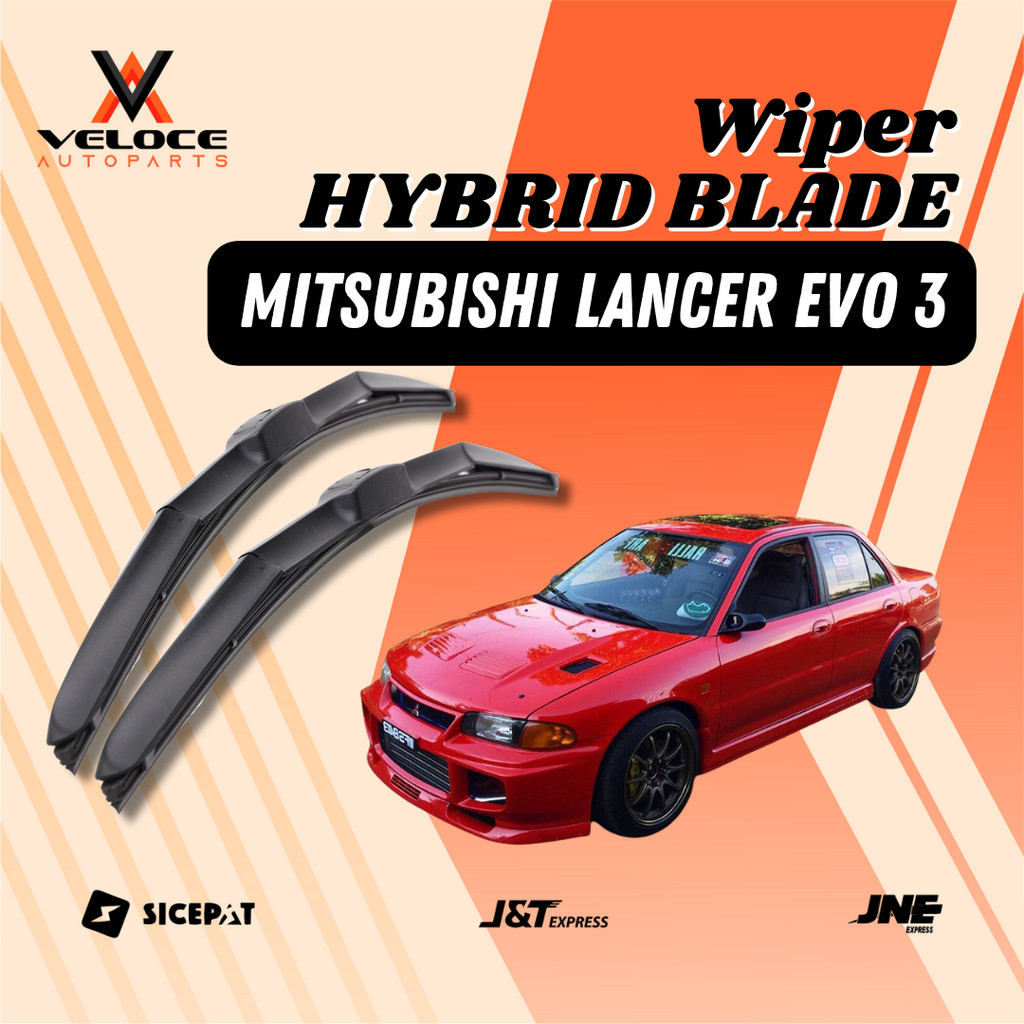 Jual Wiper Mobil Mitsubishi Lancer Evo 3 Model Wiper Hybrid Blade 1 Set ...