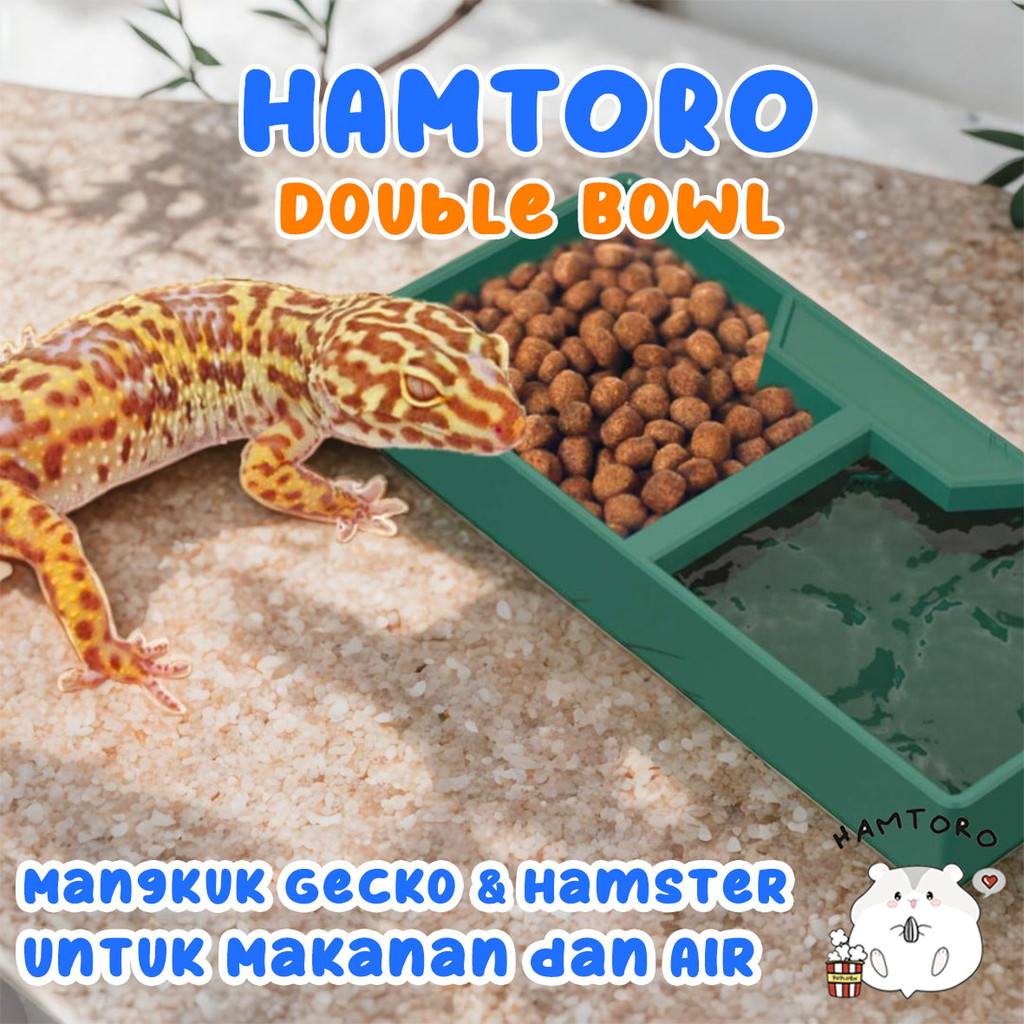 Jual Hamtoro Double Bowl Mangkuk Air dan Makanan Gecko, Hamster, Reptil ...