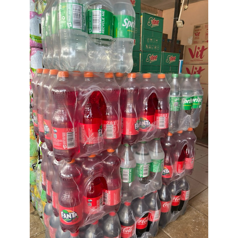 Jual MINUMAN SODA KARBONASI 1 LITER COCA COLA FANTA SPRITE ISI 12 BOTOL ...