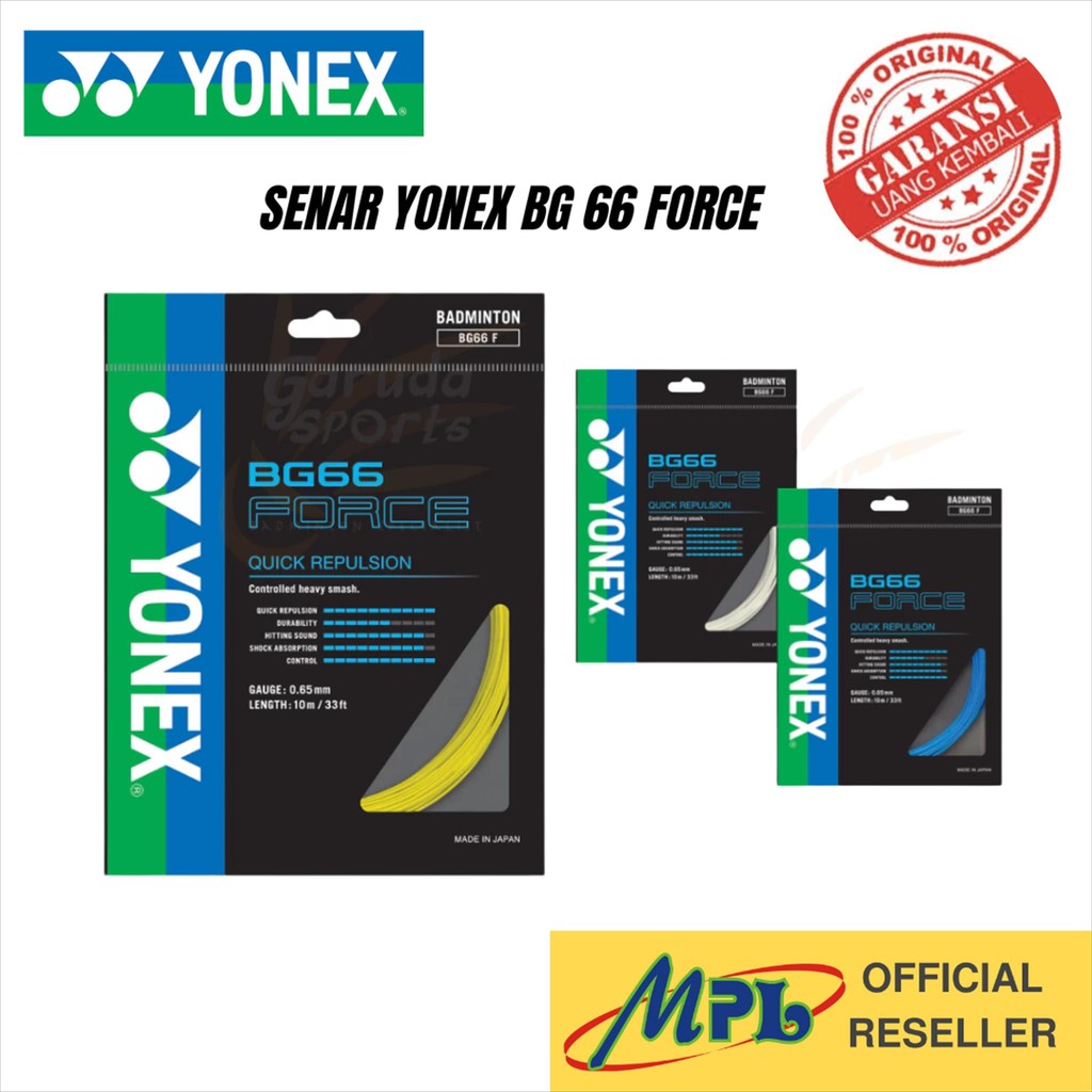 Jual SENAR/SENAR BADMINTON YONEX BG 66 FORCE | Shopee Indonesia