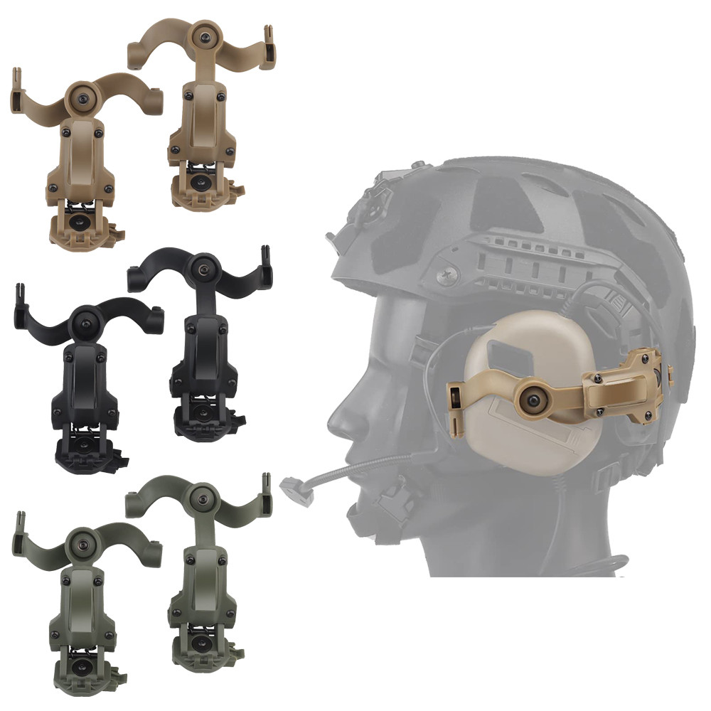 Jual BOOIU Tactical Headset Holder Fast Helmet Rail Mount Adapter Multi ...