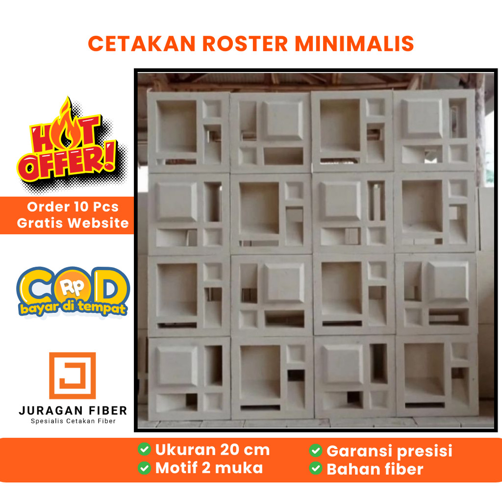 Jual CETAKAN ROSTER MODEL LUBANG 4 BUNTET JURAGAN FIBER | CETAKAN ...