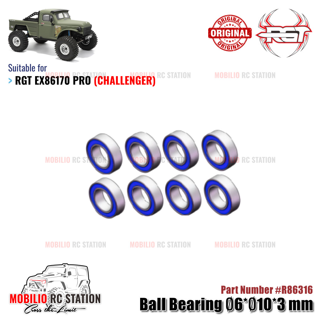 Jual RGT Part #R86316 Ball Bearing 6x10x3mm RC EX86170 PRO Challenger ...