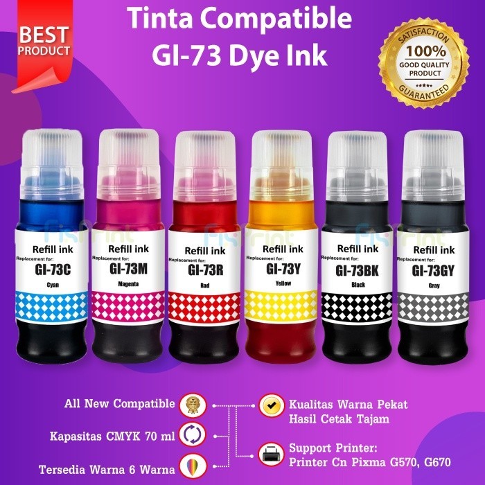 Jual Tinta Refill GI-73 GI73 GI 73 Refill Printer Canon G570 G670 G-570 ...