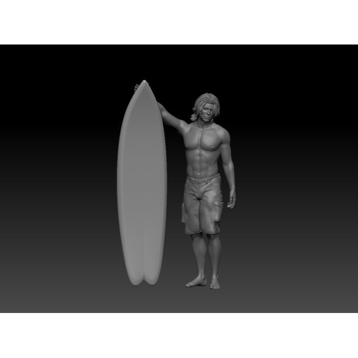 Jual Figure Resin man surf Skala 64 Miniatur Pajangan Diorama Diecast ...