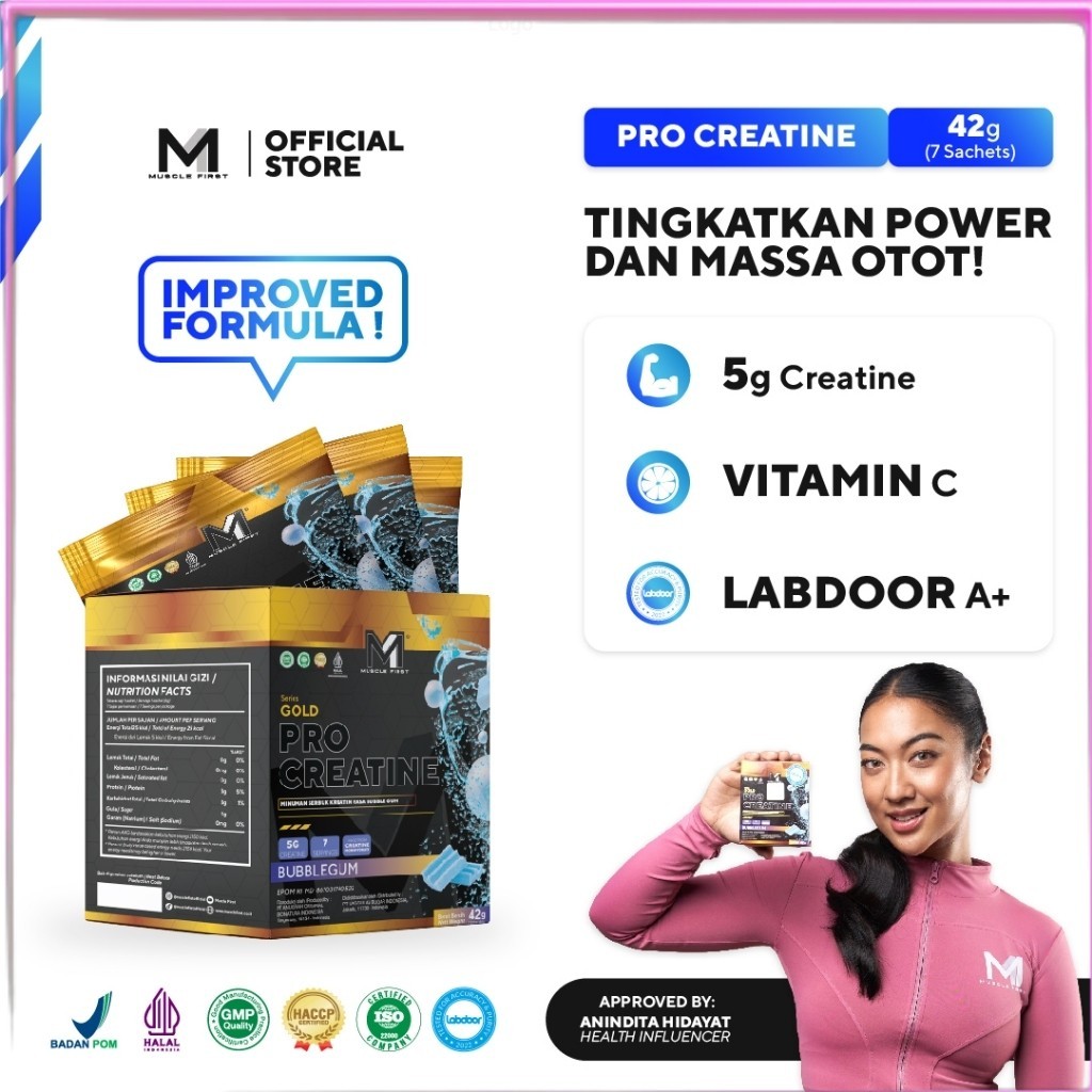 Jual M1 PRO CREATINE BOX ISI 7 SACHET MENAMBAH MASSA OTOT SUPLEMEN ...