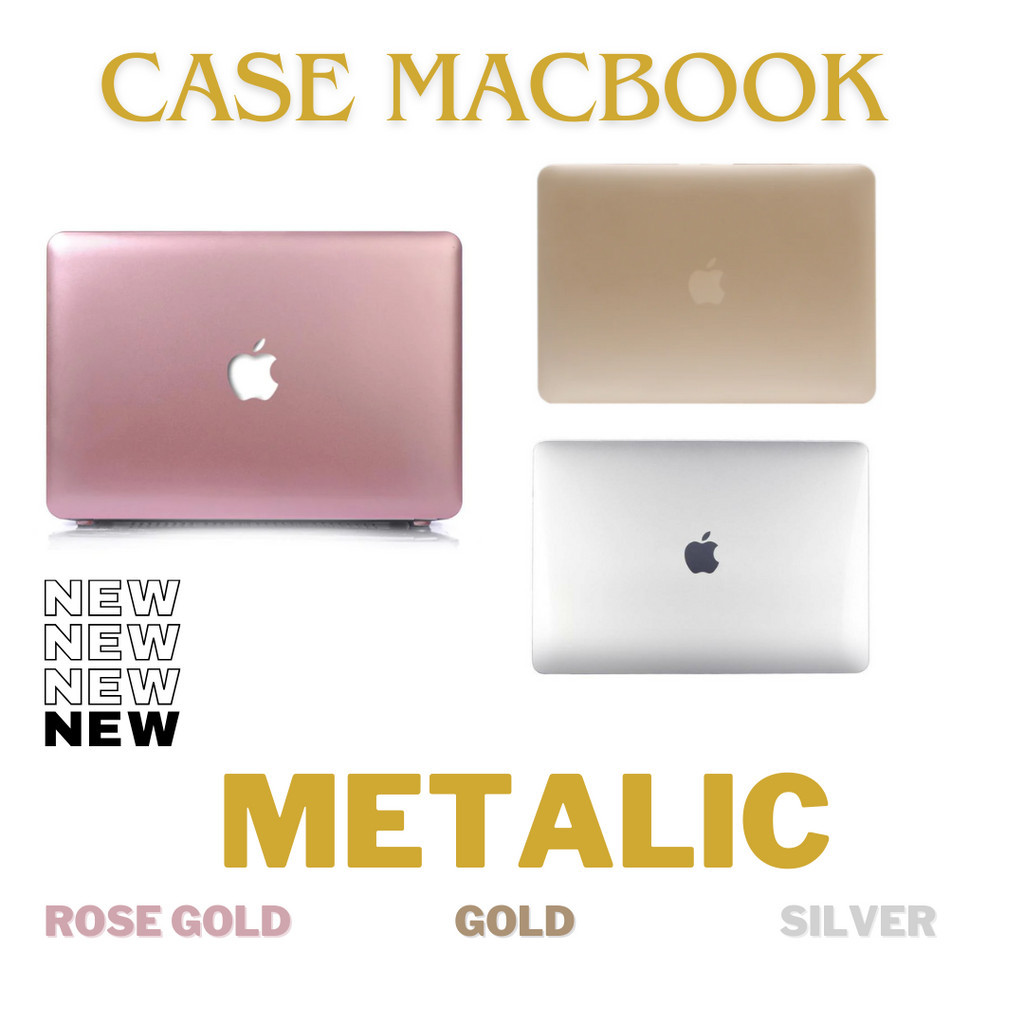 Jual Case Macbook Metalic Rose Gold for Air M1 M2 Pro 13 inch HardCase ...