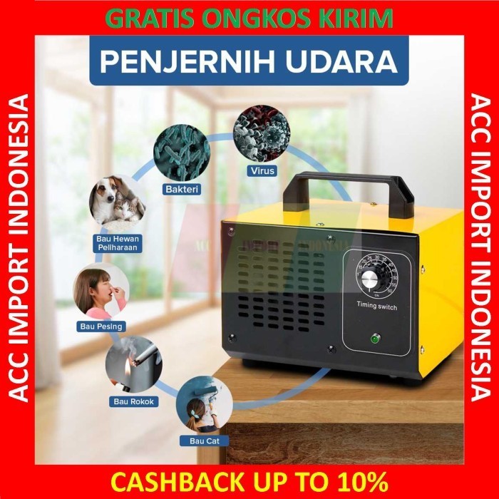 Jual Alat Filter Udara Segar Penghasil Ozone Ozonizer Generator 36 G ...
