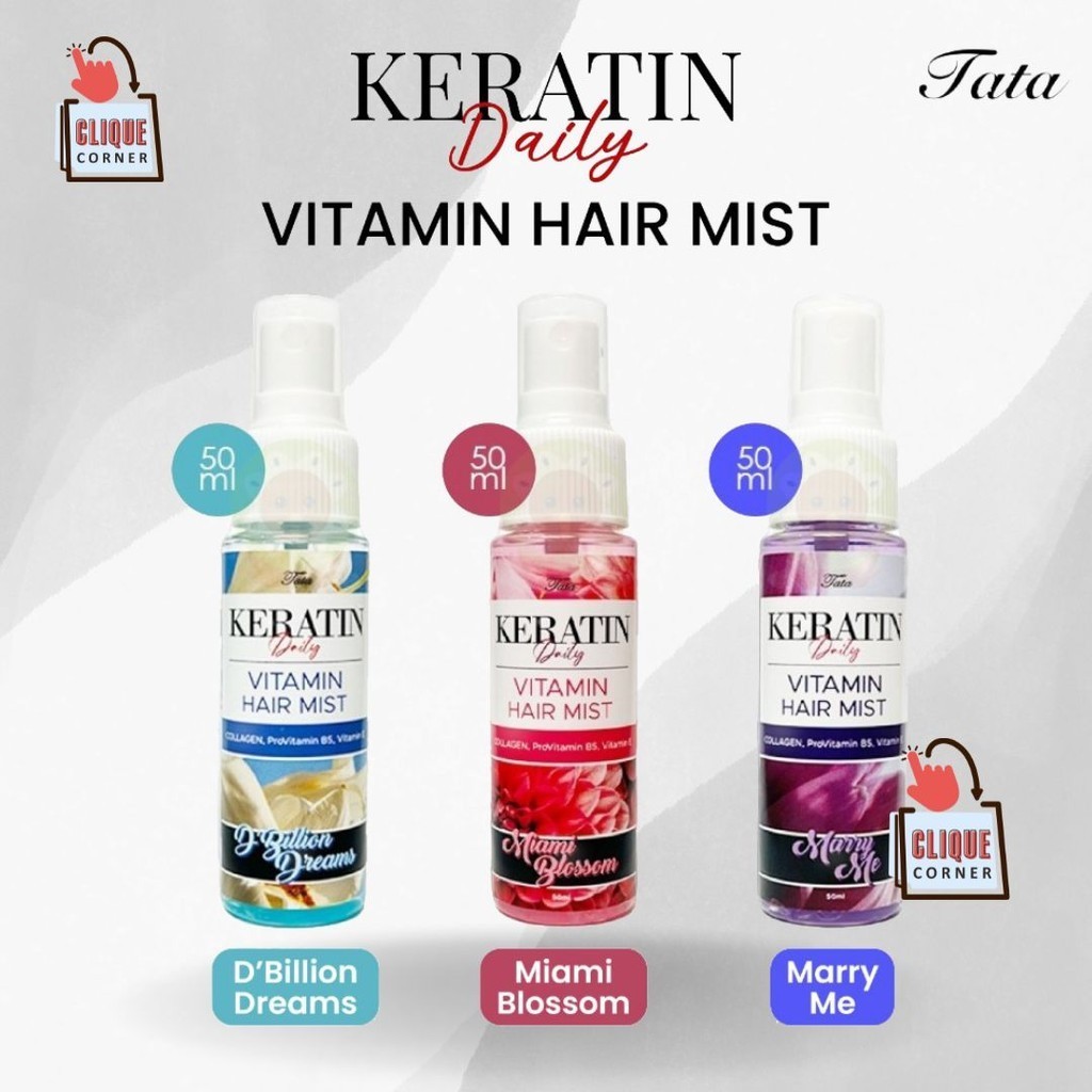 Jual Tata Keratin Vitamin Hair Mist 50ml Vitamin Rambut Hair Parfume ...