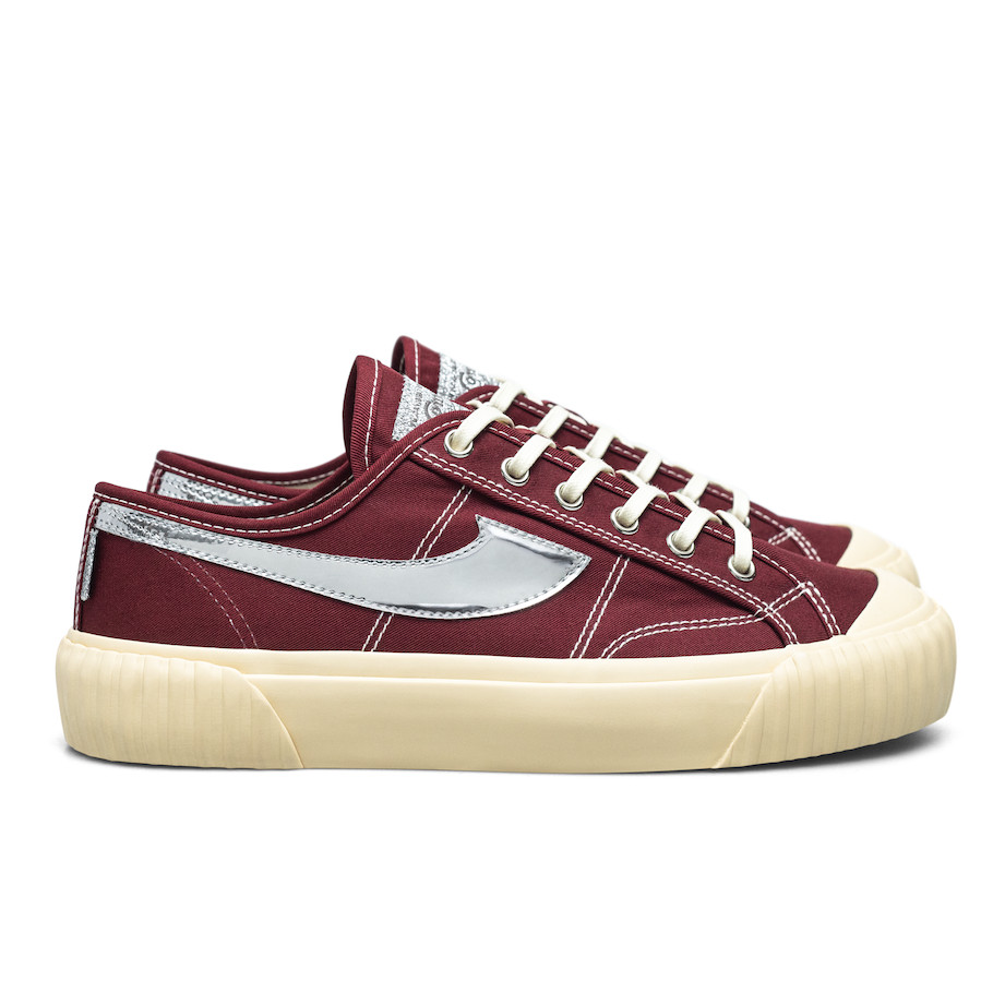 Jual Sepatu Compass Vintage 25th Low Maroon Silver | Shopee Indonesia