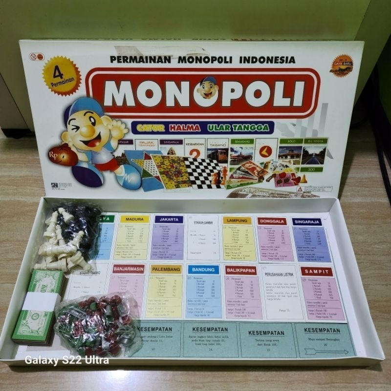 Jual ARA.ID _ MONOPOLI SUPER JUMBO 4 IN 1 BOARD GAME / MONOPOLY SUPER ...