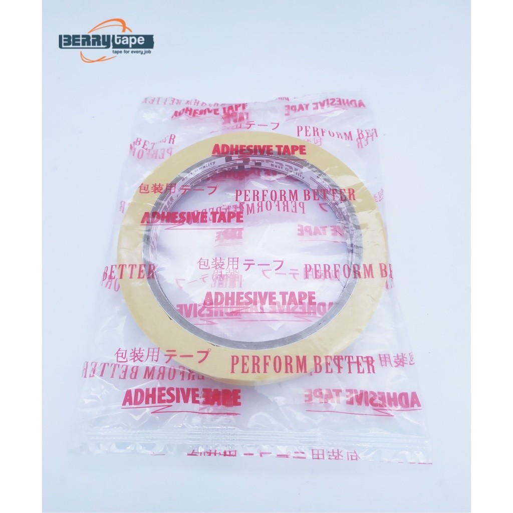 Jual Masking tape Berry Tape ½ inchi ( 12 mm ) x 25 Meter Yellow ...