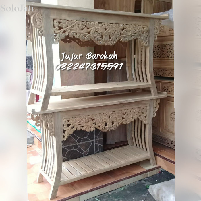 Jual Meja Altar Kayu Jati Ukir MENTAH Meja Rias Konsul Kayu Ukir murah ...