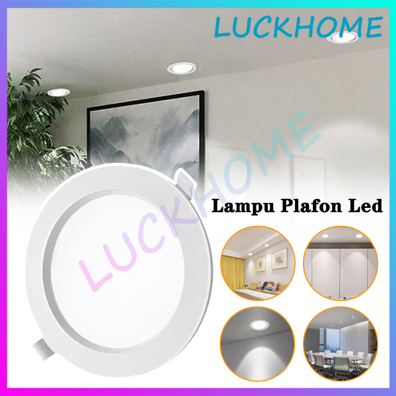 Jual Lampu Downlight LED Panel Tipis Bulat 6W 9W 12W 18W Lampu LED ...