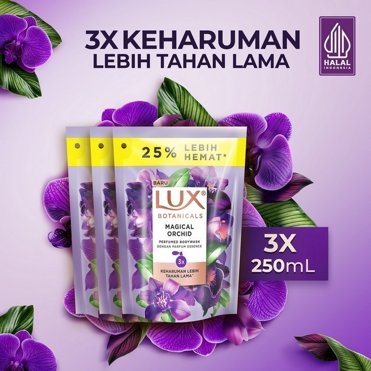 Jual LUX Botanicals Sabun Mandi Cair Magical Orchid 250 mL x3 | Shopee Indonesia