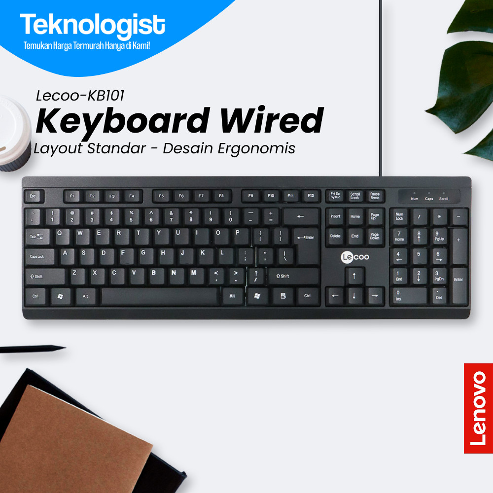 Jual Lenovo Lecoo Keyboard Wired - KB101 | Shopee Indonesia