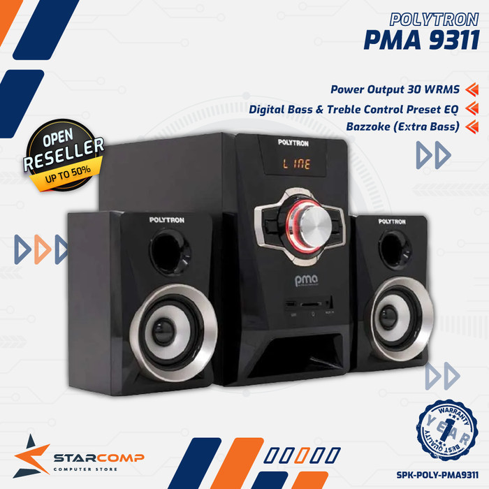 Jual POLYTRON PMA 9311 Speaker Aktif Bluetooth USB Aux | Shopee Indonesia
