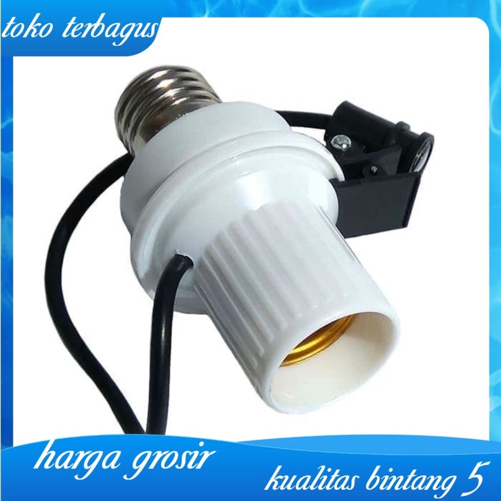 Jual (PROMO) Fitting Lampu Sensor Cahaya Otomatis Fiting E27 Gelap dan ...