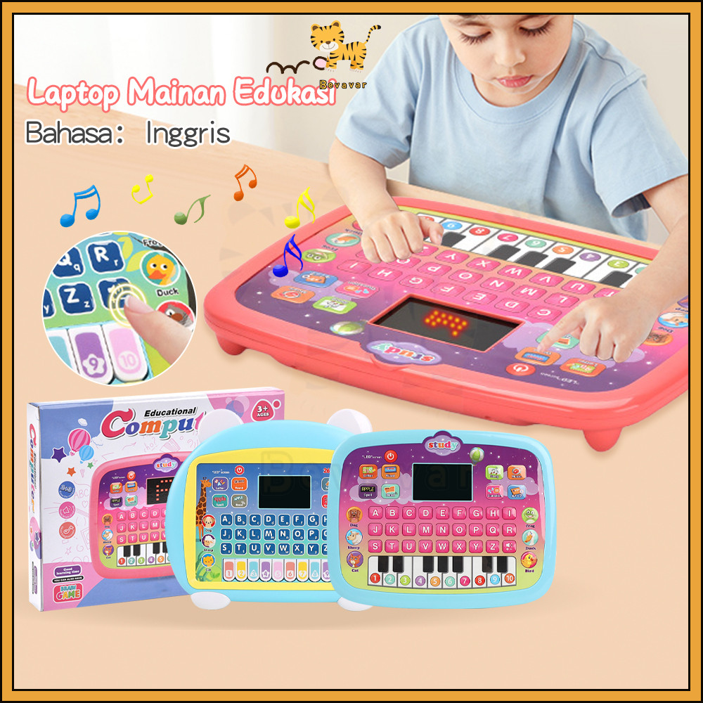 Jual ID Bevavar 2in1 Tablet Belajar Huruf Edukasi Anak Laptop Mainan ...