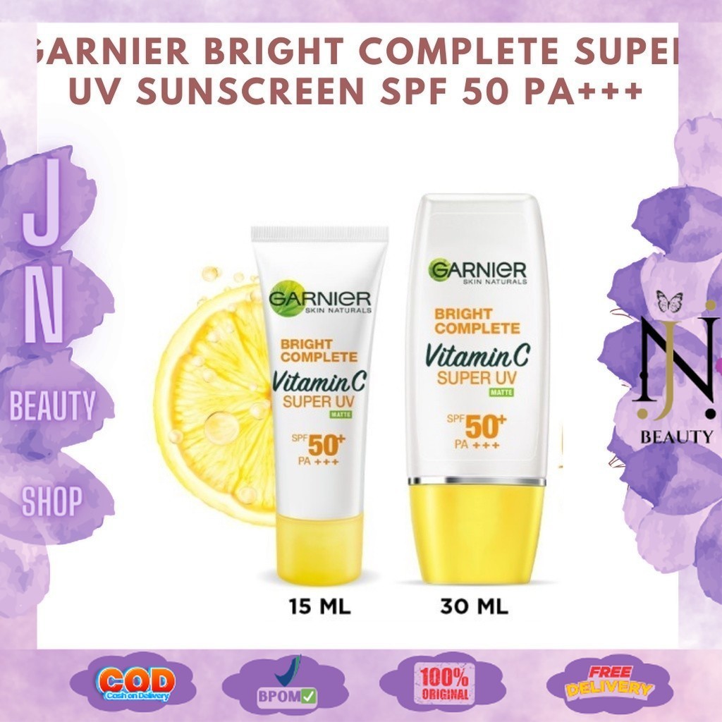 Jual GARNIER BRIGHT COMPLETE VIT C SUPER UV SUNSCREEN SPF 50 PA ...