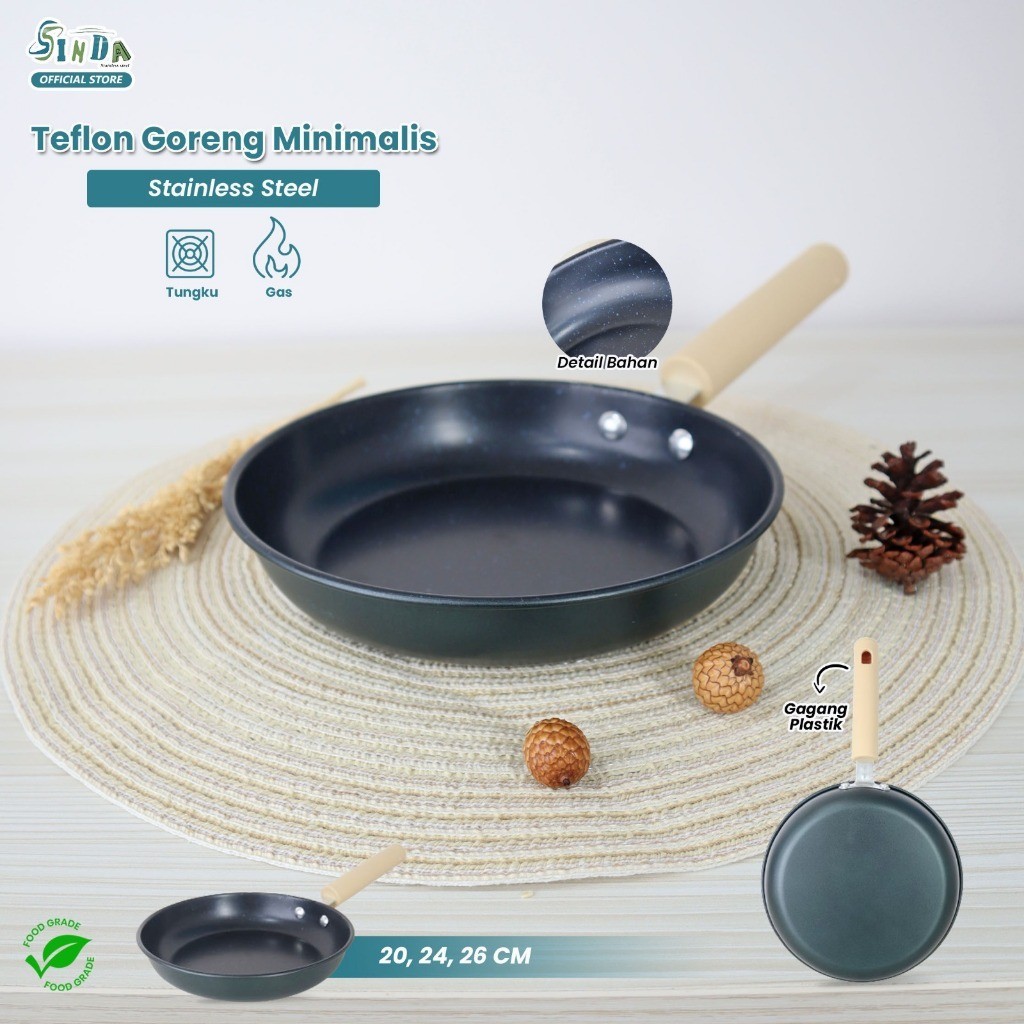 Jual Sinda Teflon Serbaguna wajan Omlet egg fry pan Tefal Cook & Clean Frypan 20cm Panci Wajan ...