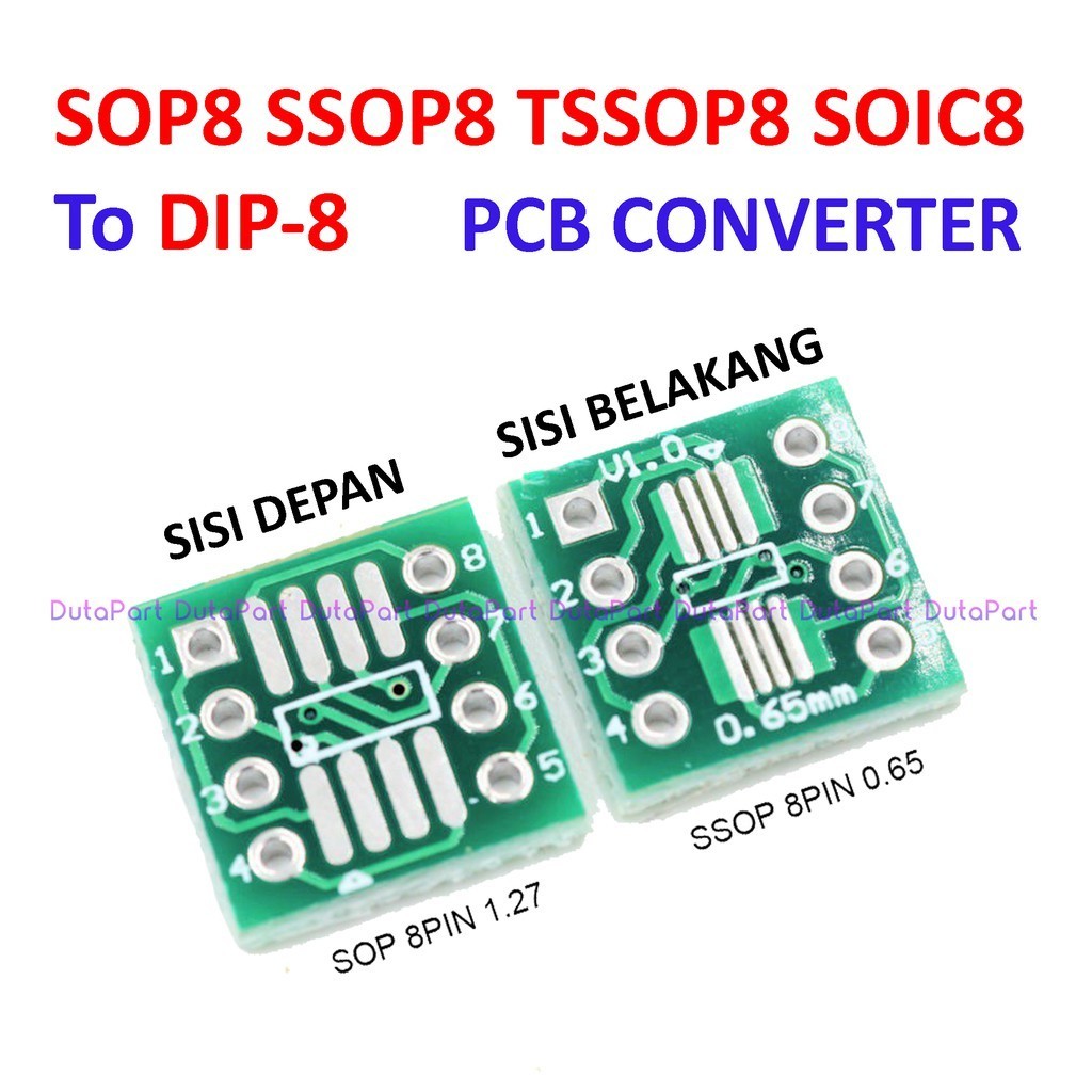 Jual PCB Board SMD SOP8 SSOP8 TSSOP8 SOIC8 To DIP8 DIP 8 Adapter Converter | Shopee Indonesia