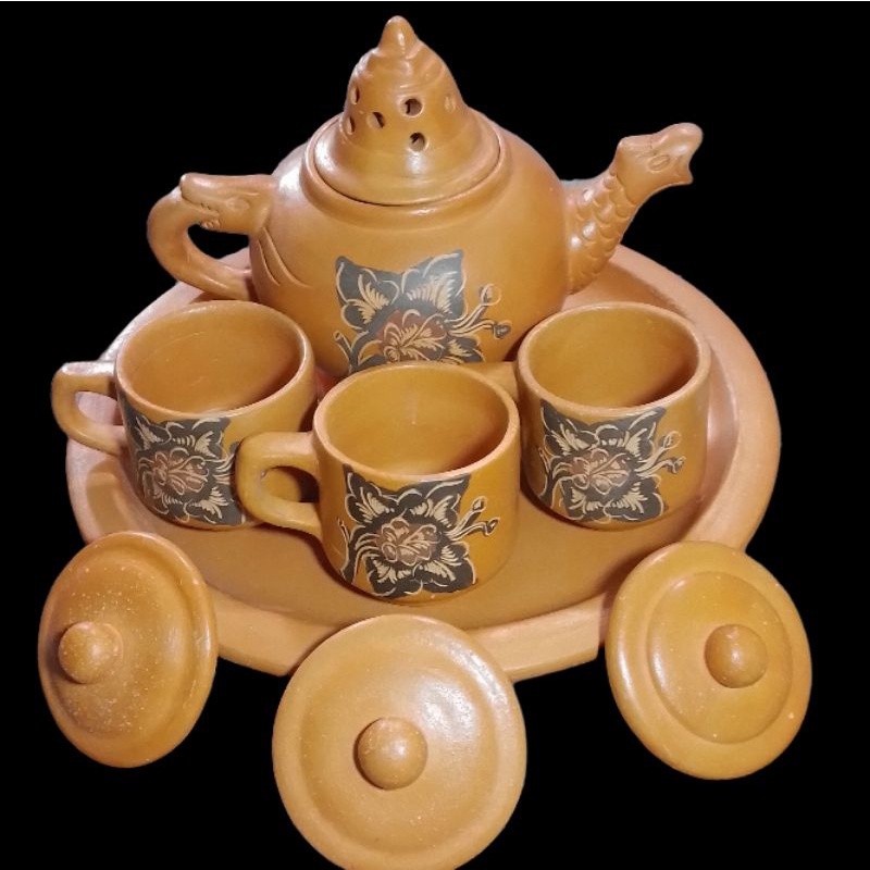 Jual POCI TANAH LIAT SET BOROBUDUR TEKO TANAH LIAT NAGA | Shopee Indonesia