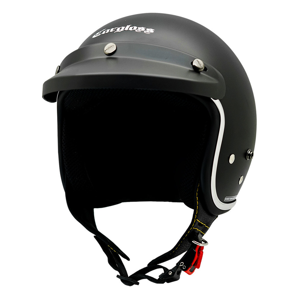 Jual Cargloss CFM 2 Retro Helm Half Face - Black Doff | Shopee Indonesia