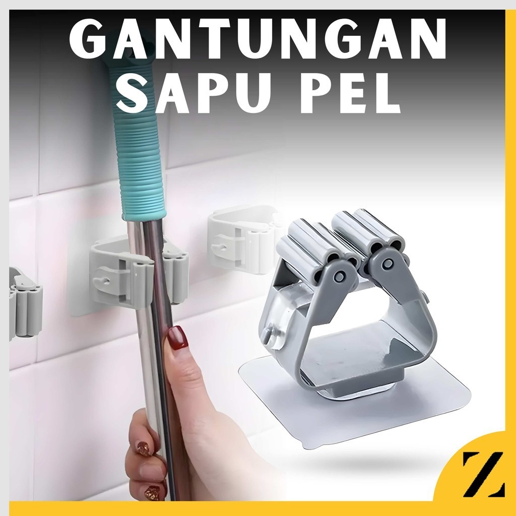 Jual Gantungan Gagang Sapu Pel 1 Slot Hook Tempel Dinding Hanger Holder ...