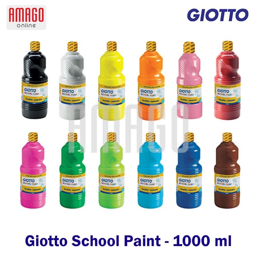 Jual Cat Air Cat Poster GIOTTO School Paint - Paket 6 warna x 1000 ml ...