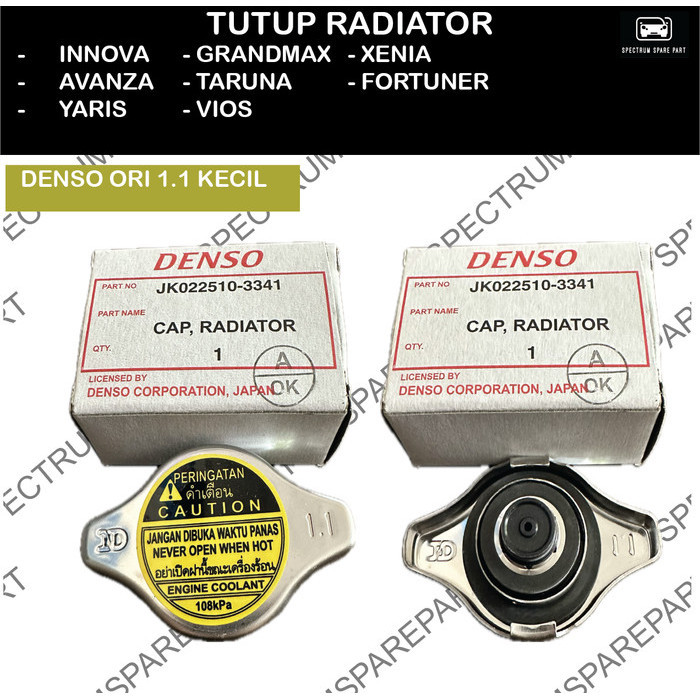 Jual RADIATOR CAP 1.1 KECIL TUTUP RADIATOR AVANZA - INNOVA DENSO ...
