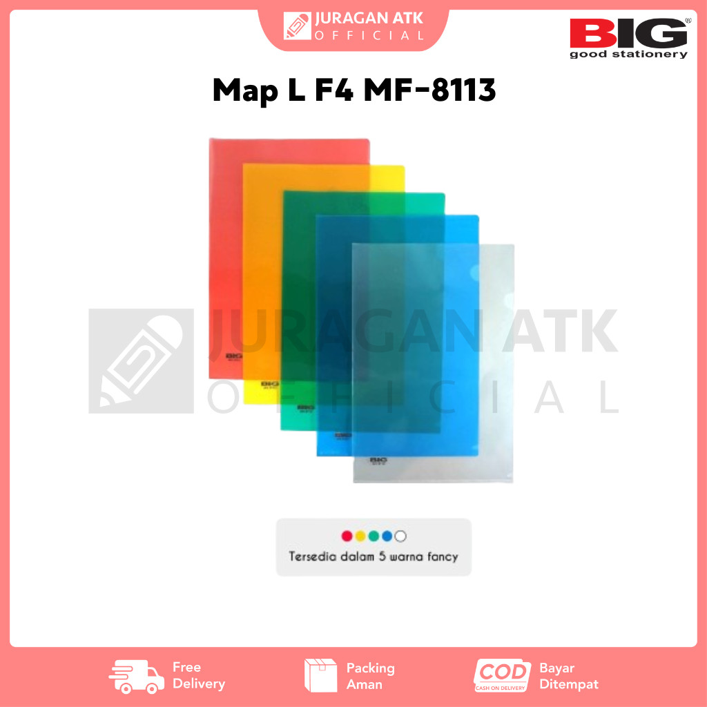 Jual Map L F4 BIG MF-8113 Map Plastik Transparan Clear Sleeves MF-8113 ...