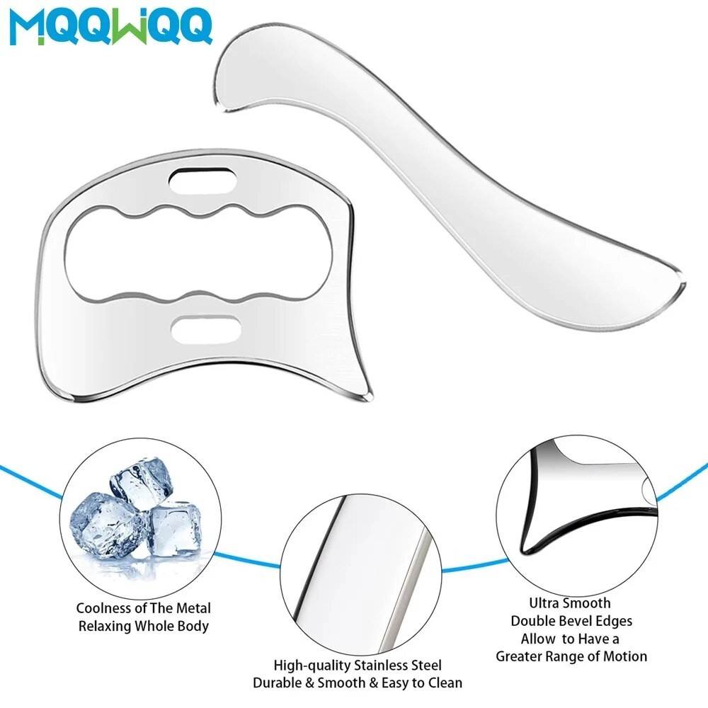 Jual PREORDER 2Pcs GuaSha Muscle Scraper Set Anti-cellulite Scraping ...