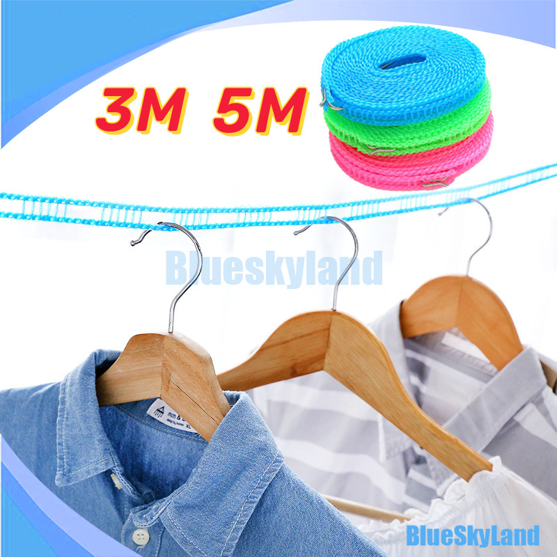 Jual Tali Jemuran Baju 5 Meter Dan 3 Meter Gantungan Baju / Tali ...